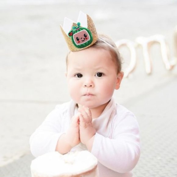 Handmade | Accessories | Cocomelon Smash Cake Birthday Crown Headband ...